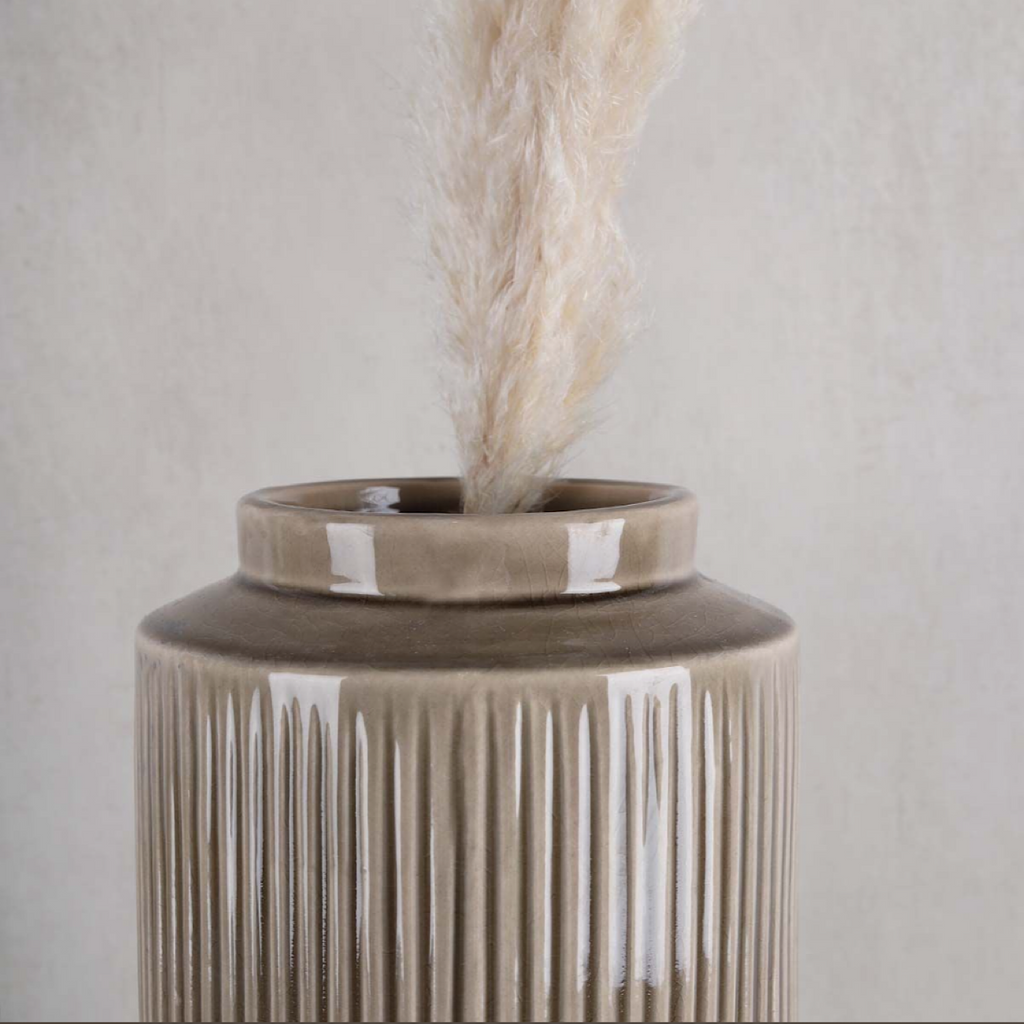 Ribbed Ceramic Vase – Cavendish Home